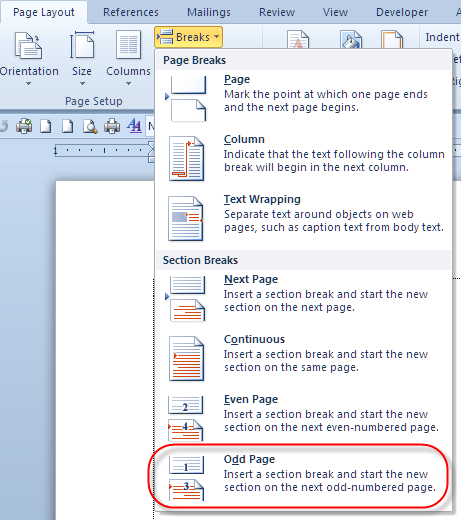 Word Insert Section Break Shortcut Holoserjust